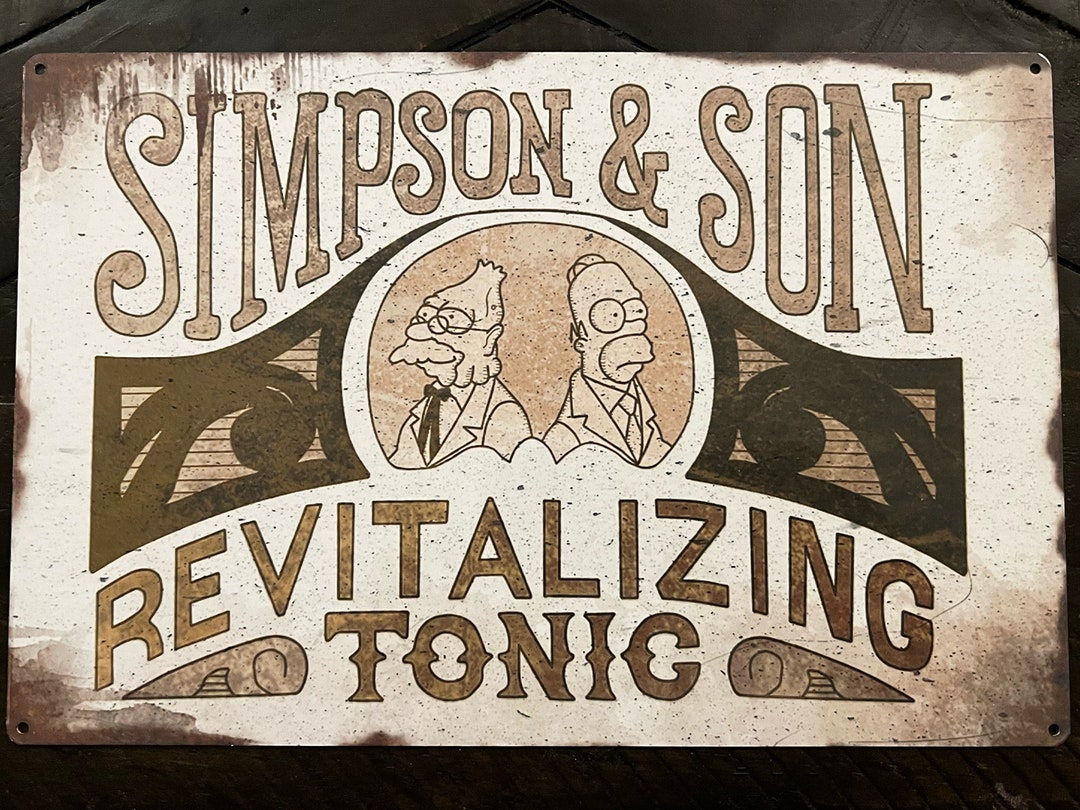 Weathered Vintage Simpsons Aluminum Simpson & Son Wall Sign (horizontal ...