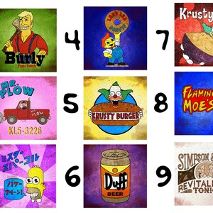 Vintage Simpsons Full Color Coasters - Etsy