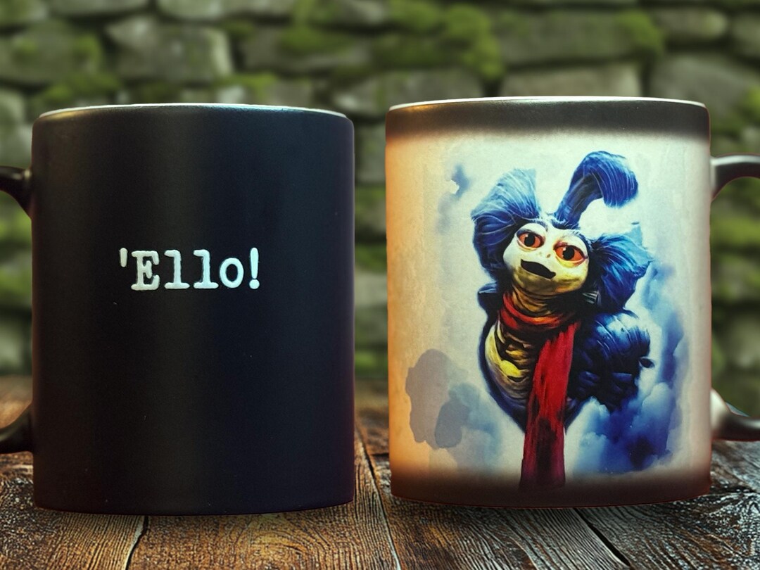 Labyrinth Inspired Color Changing Mug | 'ello | Worm | 11oz Ceramic Mug ...