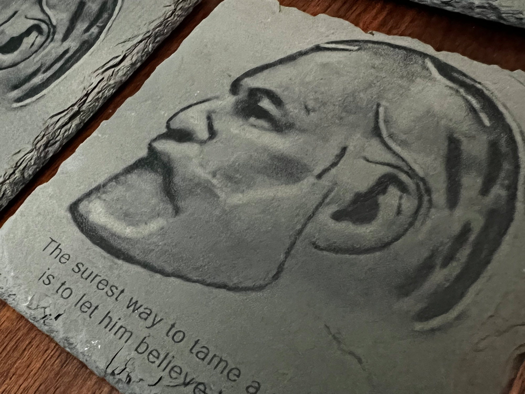 Severance Inspired Kier Eagan etched Slate - Etsy