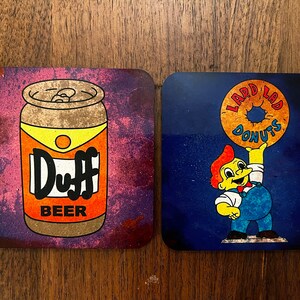 Vintage Simpsons Full Color Coasters - Etsy