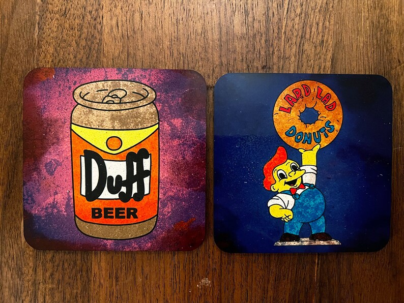 Vintage Simpsons Full Color Coasters - Etsy