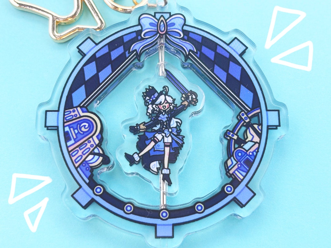 Genshin Impact Furina Keychain - Spinning Charm - Etsy