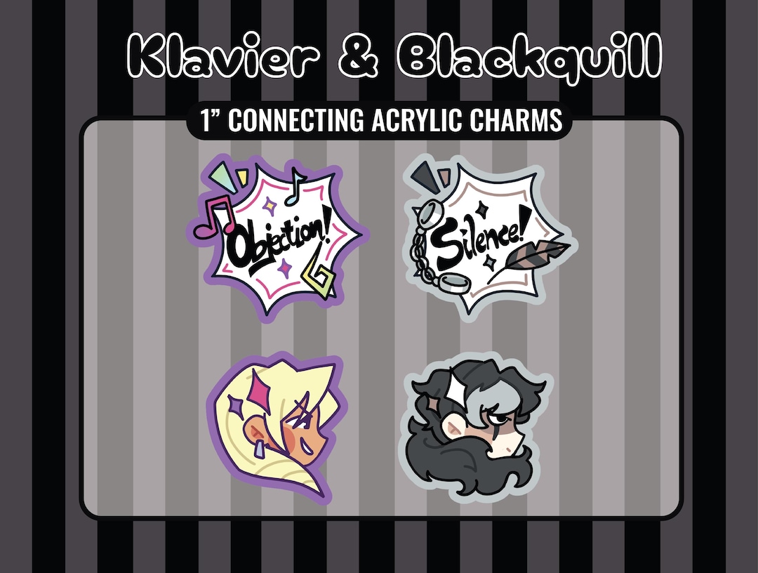 Ace Attorney Klavier Gavin Simon Blackquill Acrylic Charms - Etsy