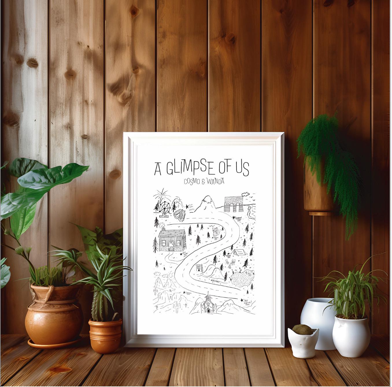 A Glimpse of Us Relationship Map Custom Love Story Digital Print ...