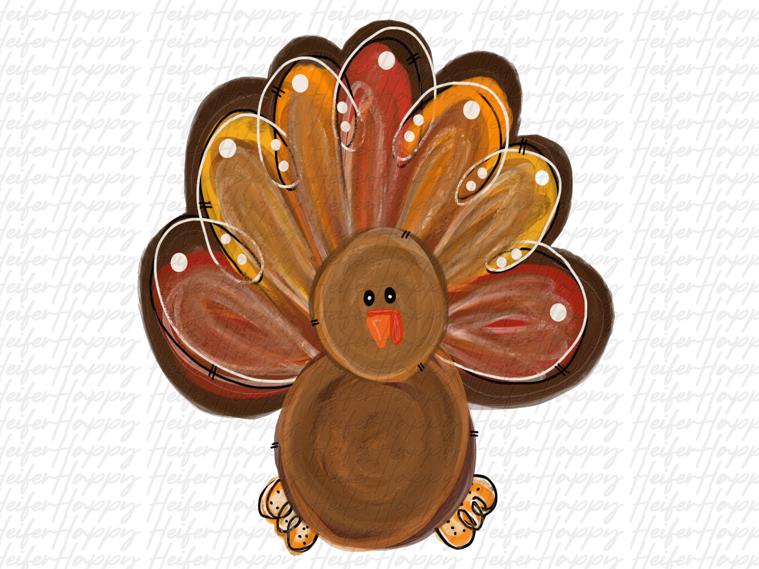 Cute Turkey Digital Download Png - Etsy