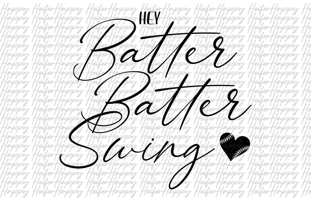Batter Batter Swing Digital Download Png - Etsy