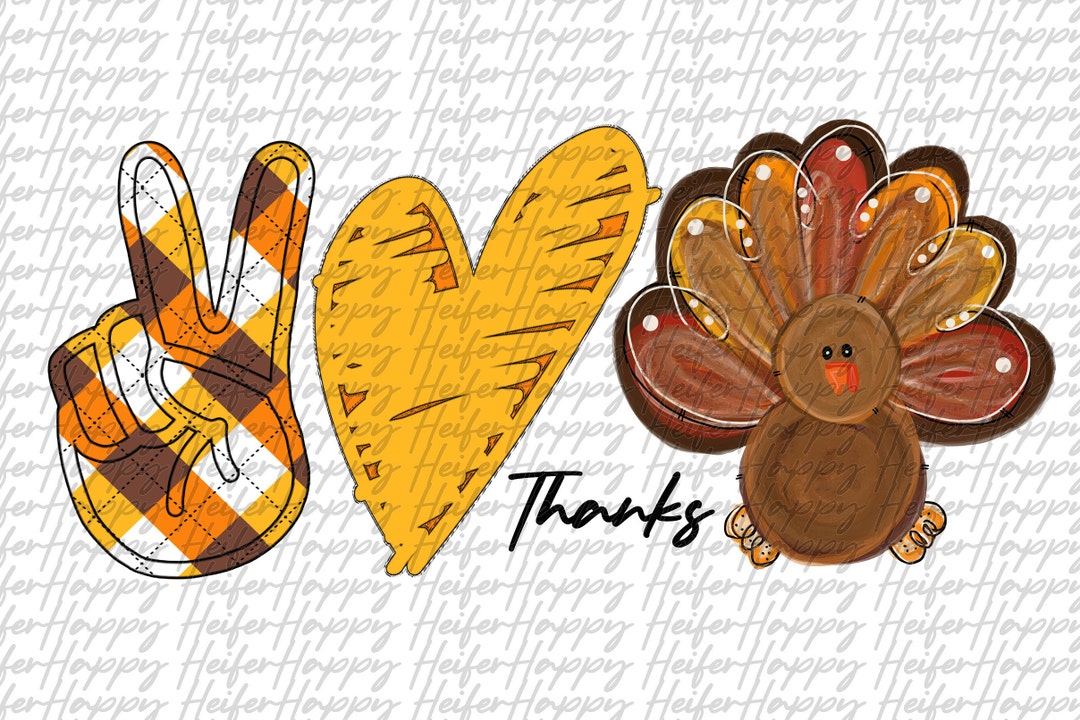 Peace Love Thanks Digital Download Png - Etsy