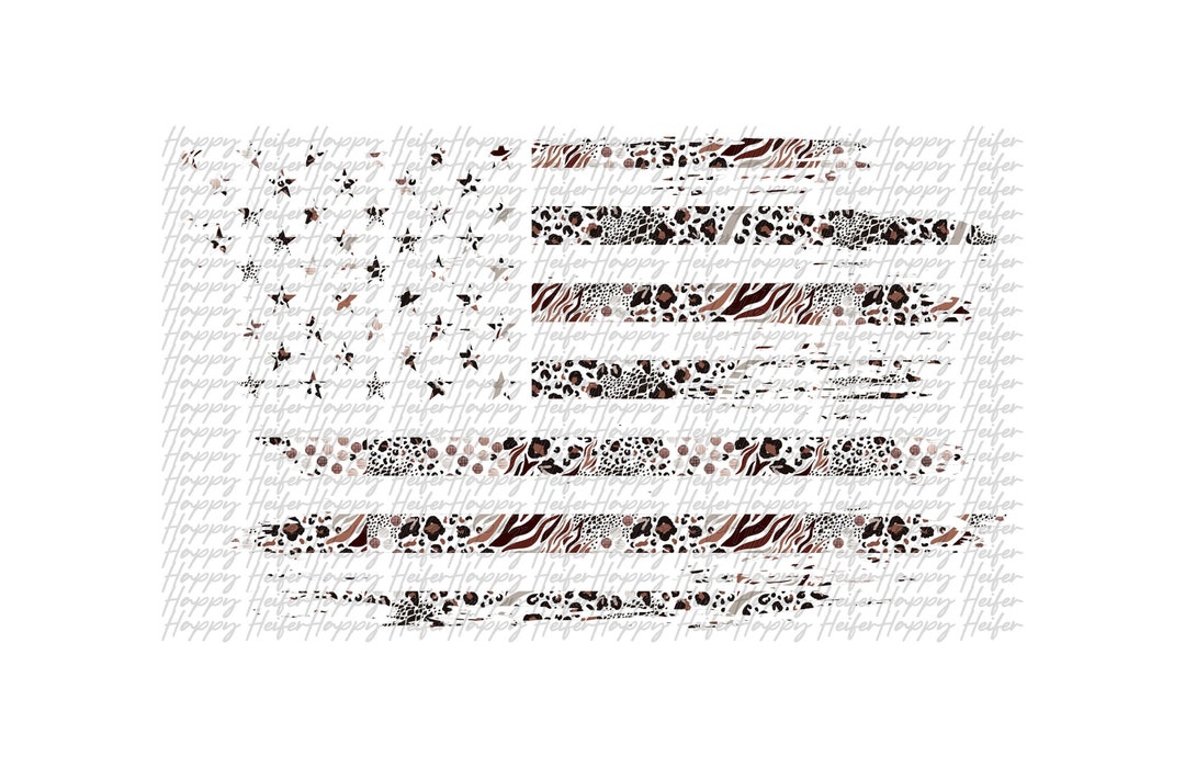 American Flag Animal Print Png - Etsy