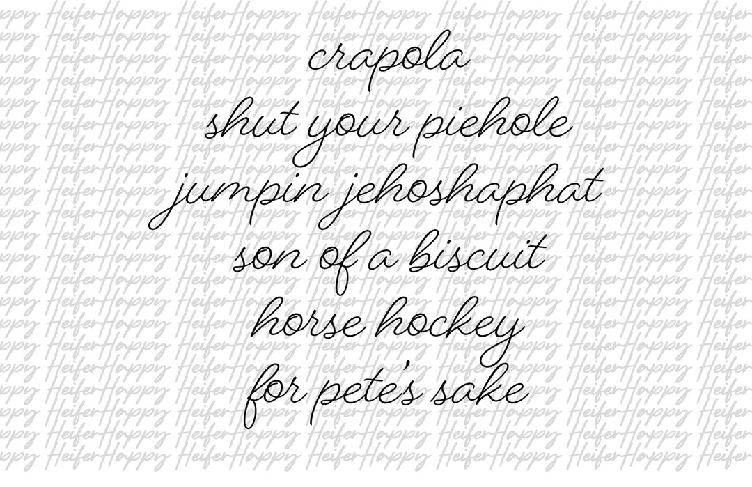 Cuss Words Digital Download Png - Etsy