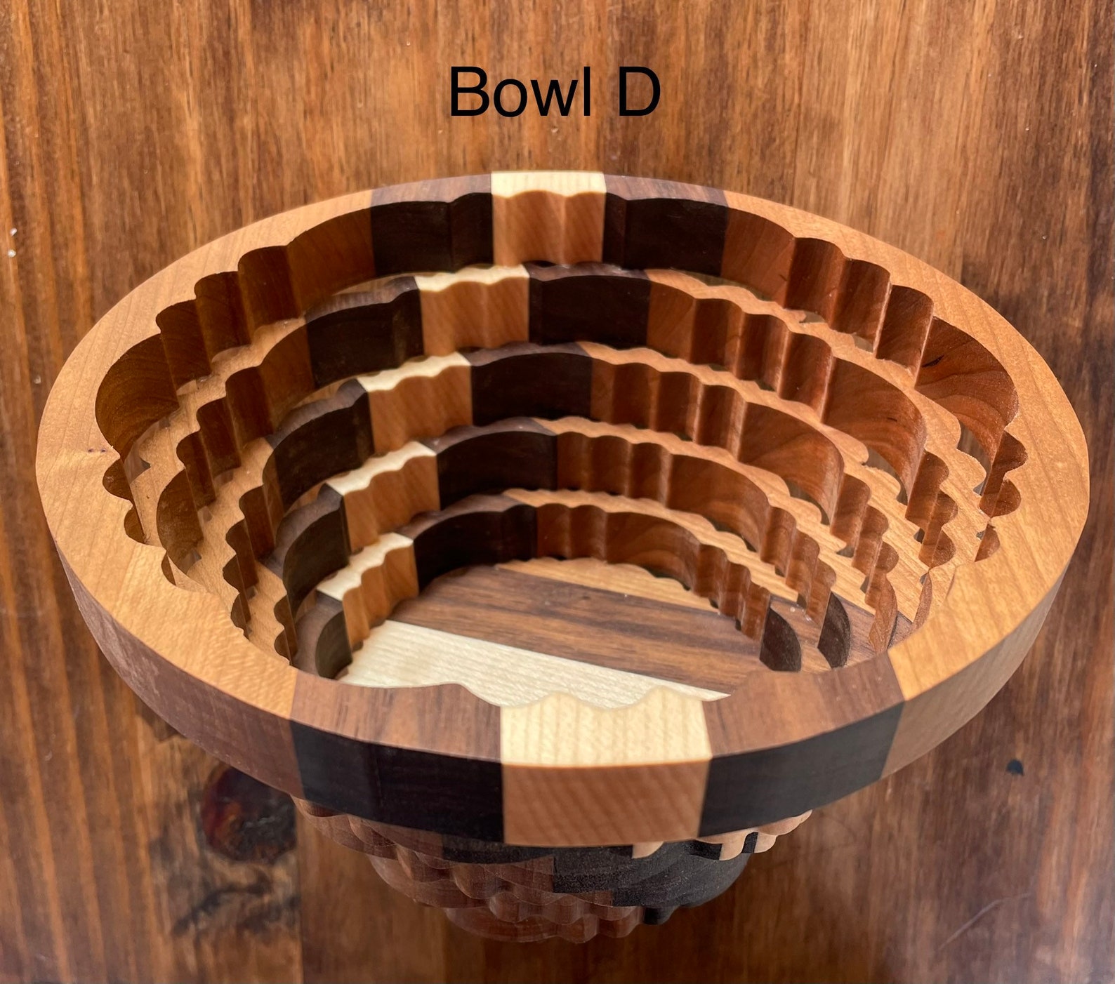 Wooden Scroll Saw Bowl With Semi-circle Pattern, Scroll Saw Basket ...