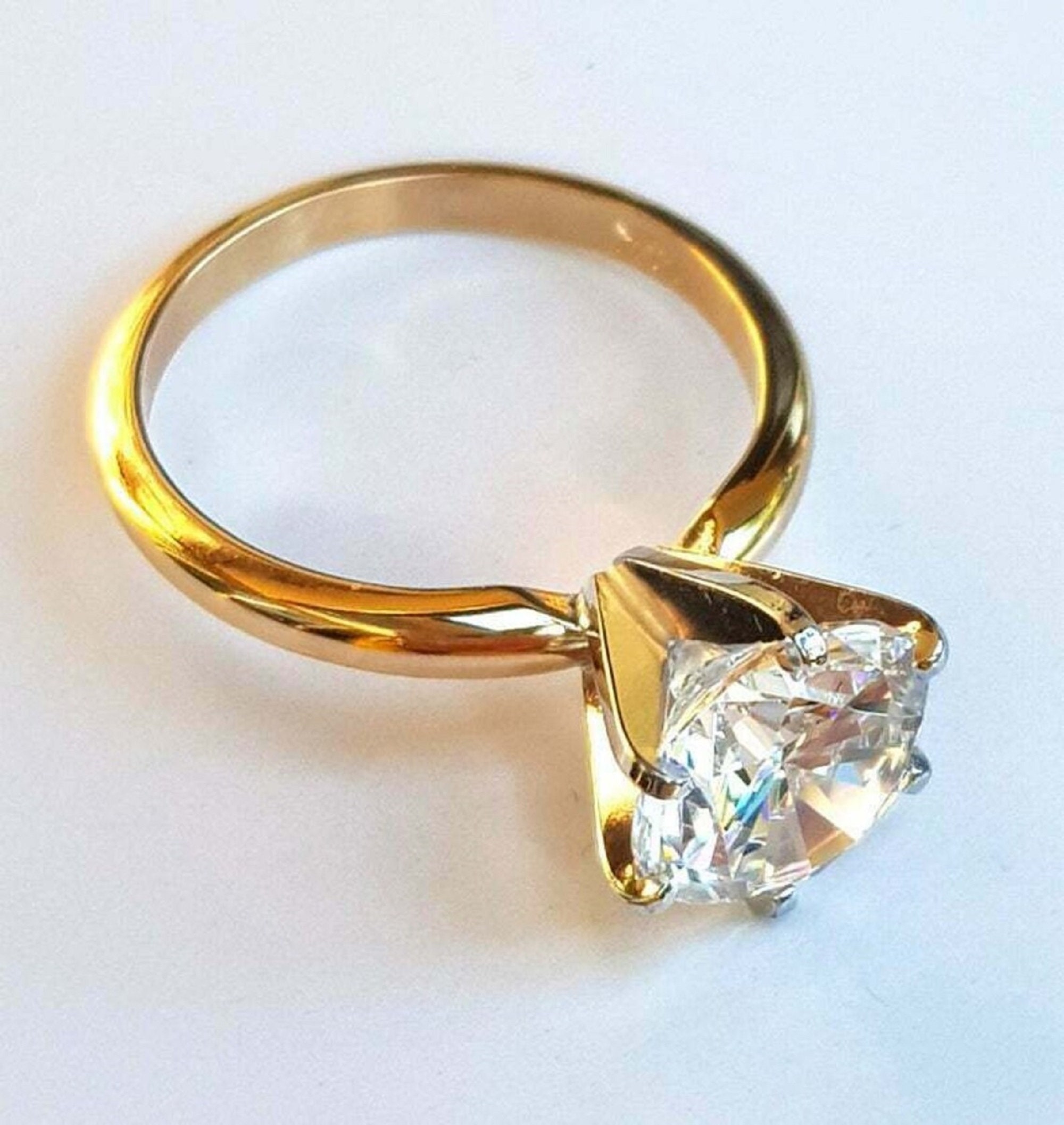 GRA Certified 3CT Round Moissanite Classic Engagement Ring - Etsy