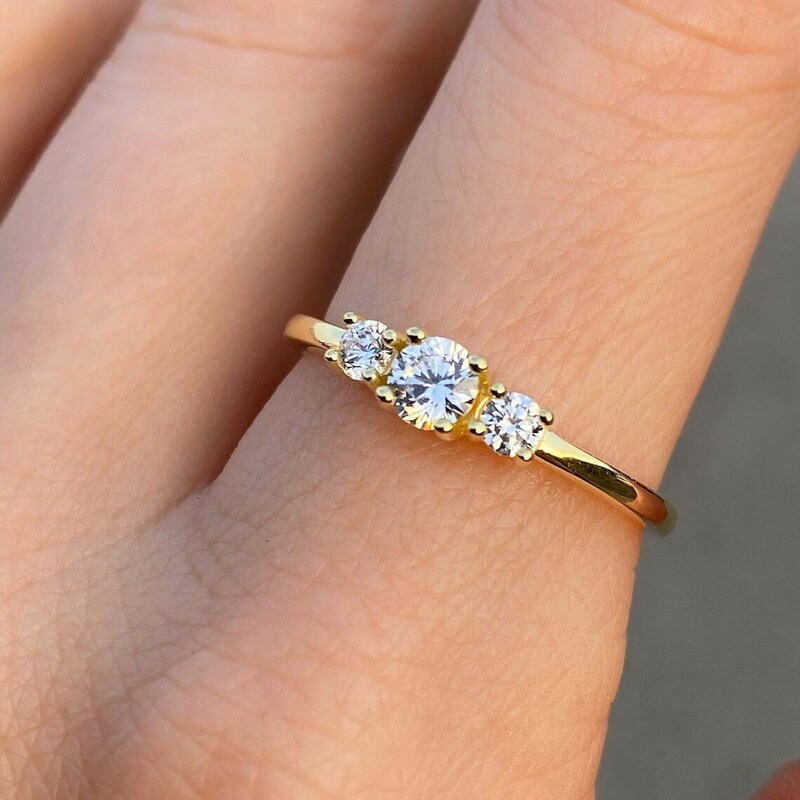 Small Stone Ring - Etsy