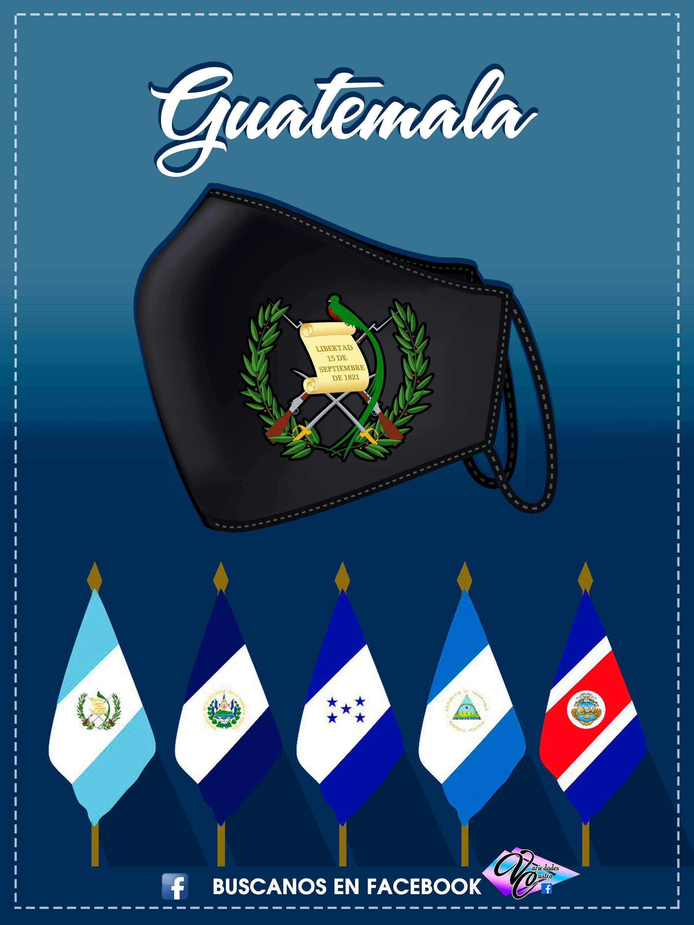 Masks with the coat of arms of Guatemala. washable | Etsy