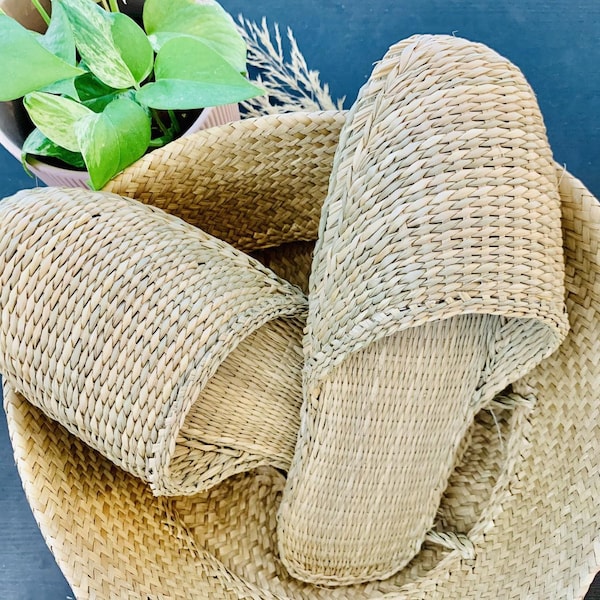 Woven Straw Shoes - Etsy