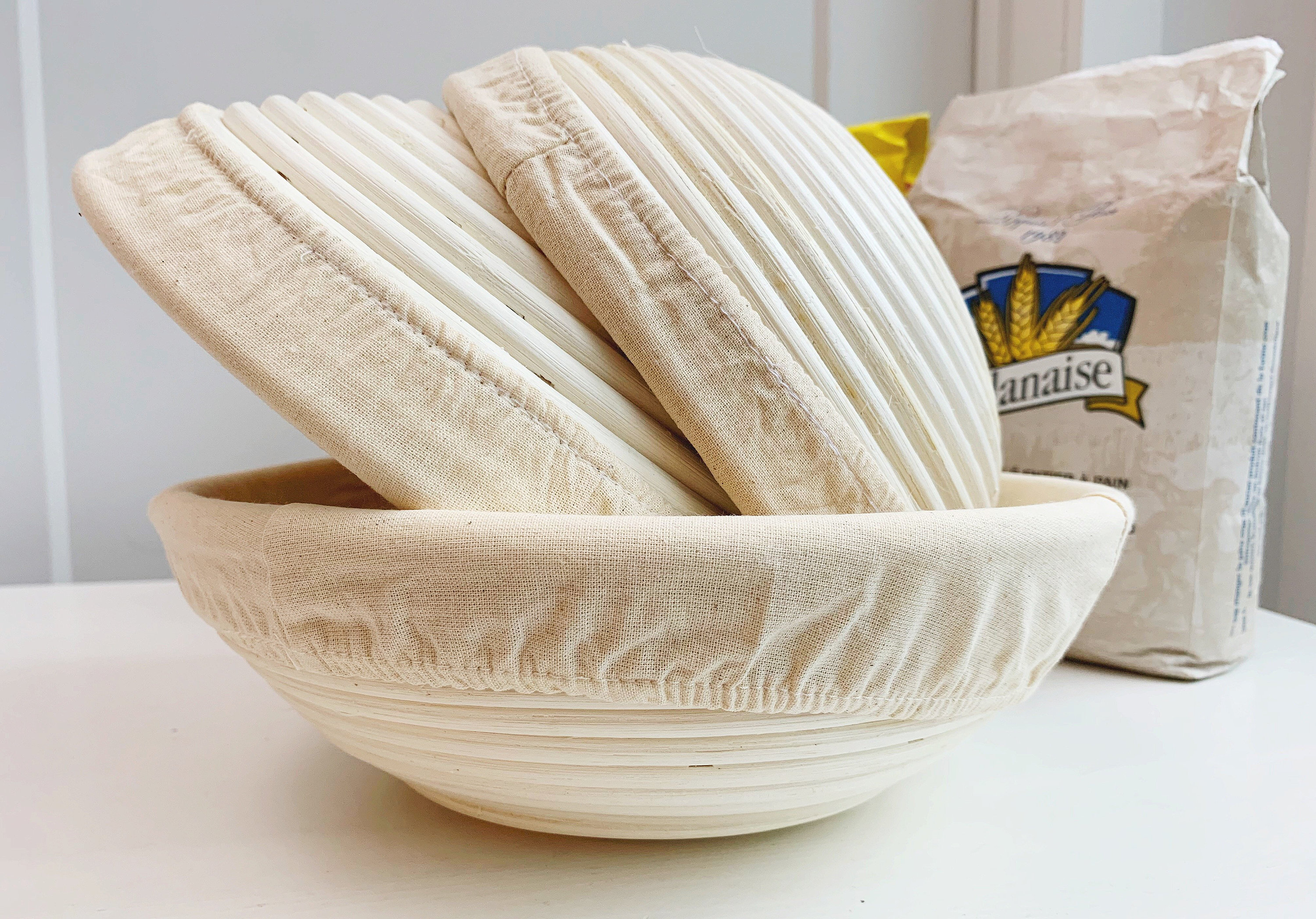 Round Banneton Bread Proofing Basket With Liner - Etsy