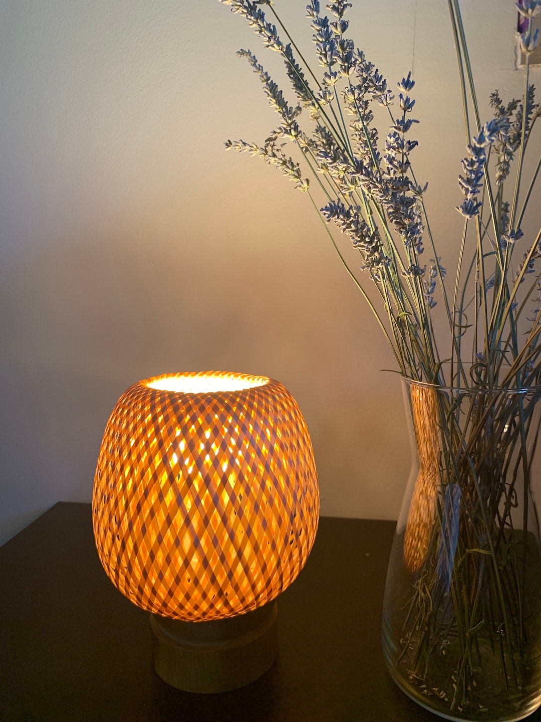 Bamboo Table Lamp|bamboo Table Light|handmade Bamboo Hanging Light ...