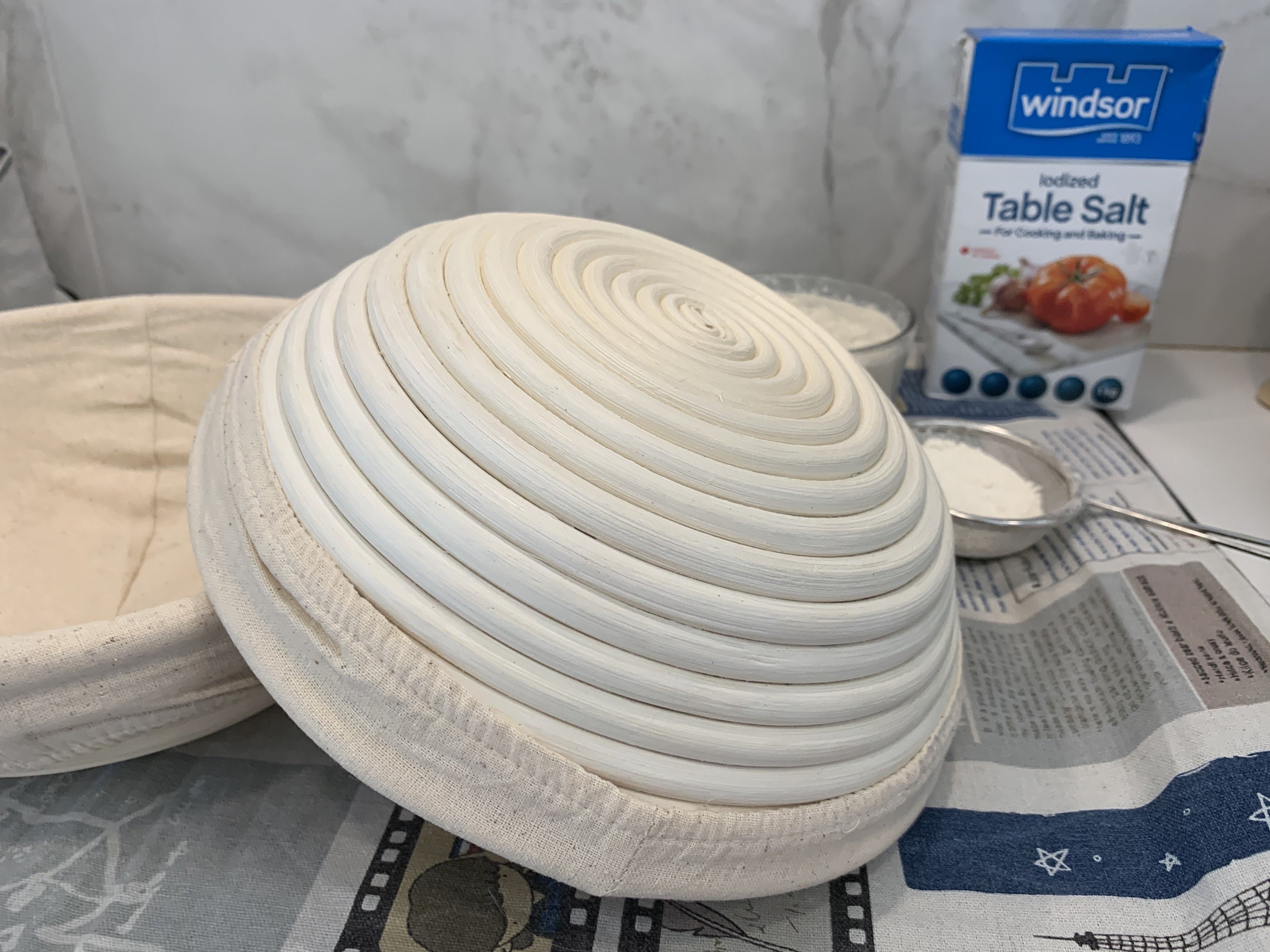 Round Banneton Bread Proofing Basket With Liner - Etsy