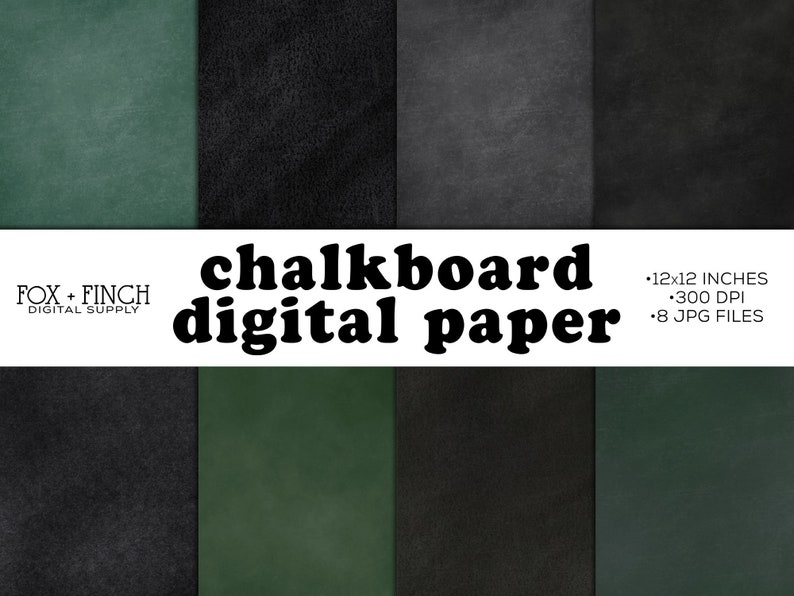 Chalkboard Digital Paper Instant Download - Commercial Use Chalk ...