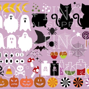Halloween Clipart Commercial Use SVG PNG EPS - Halloween Clipart Bundle ...
