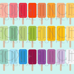 Popsicle Clipart SVG PNG EPS Commercial Use - Summer Clip Art Set - Ice ...