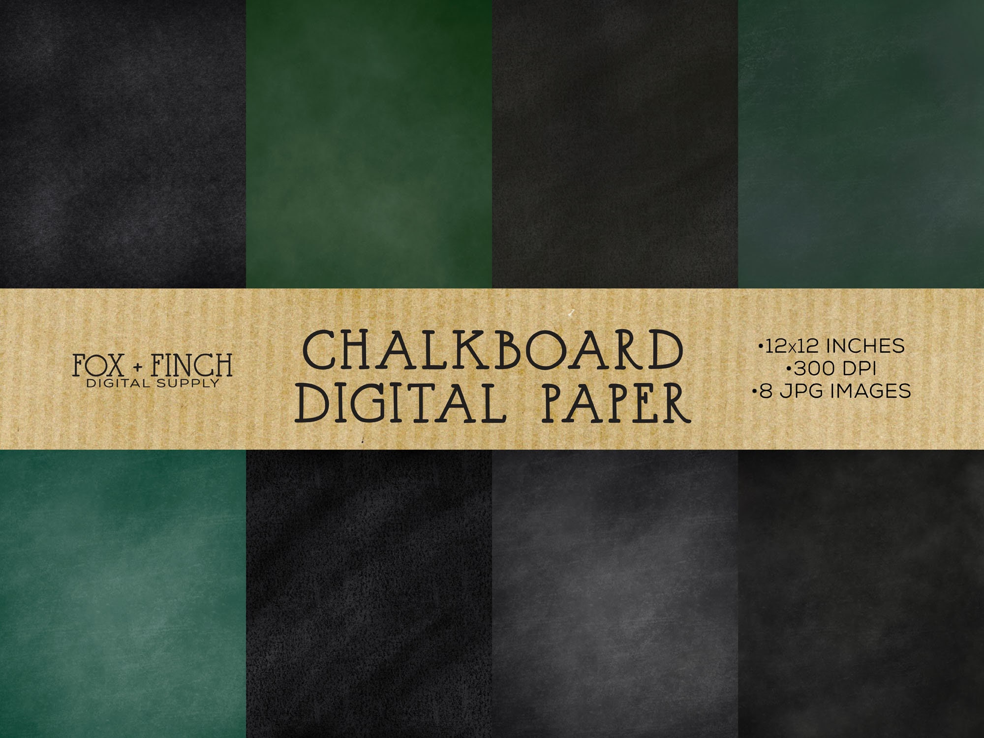 Chalkboard Digital Paper Instant Download Commercial Use | Etsy