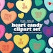 Candy Heart SVG Clipart Commercial Use - Valentine Vector Clipart ...
