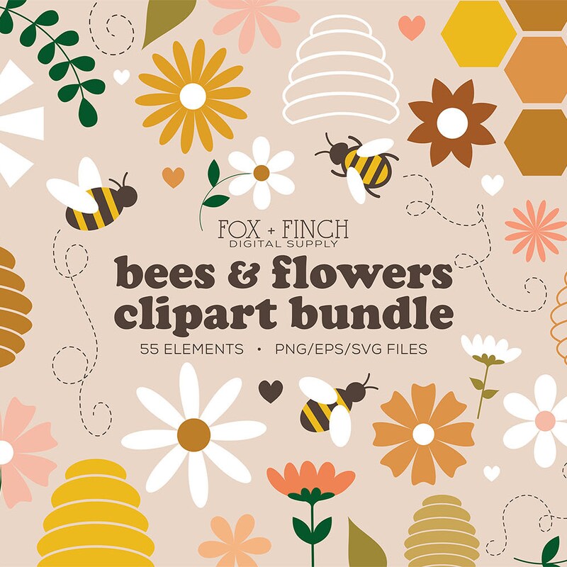 Bee Clip Art - Etsy