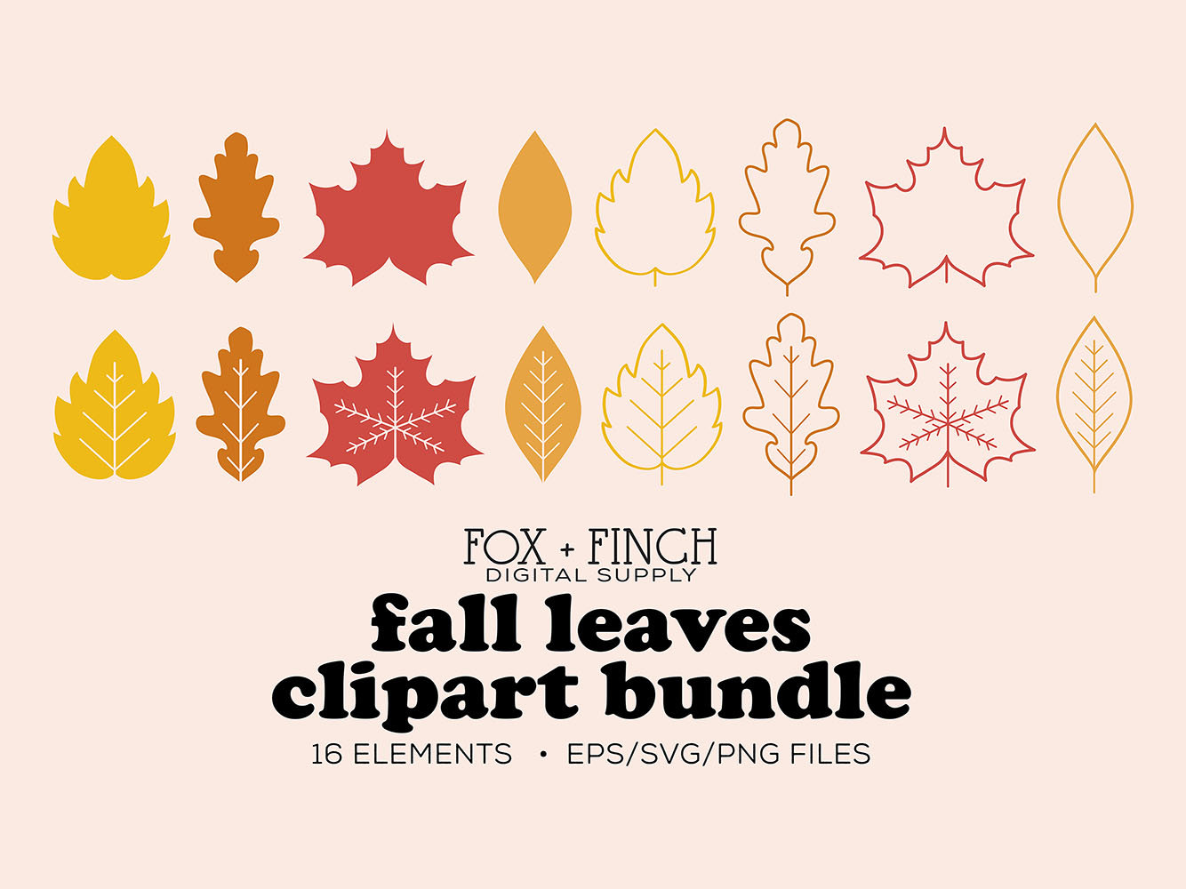 Fall Leaves Clipart Commercial Use Autumn Leaves Clip Art - Etsy