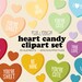 Candy Heart SVG Clipart Commercial Use Valentine Vector Clipart Heart ...