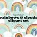 Rainbow Clipart Commercial Use - Rainbow SVG PNG EPS Clipart Bundle ...