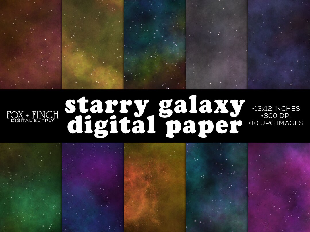 Galaxy Digital Paper Commercial Use - Nebula Digital Paper - Starry ...