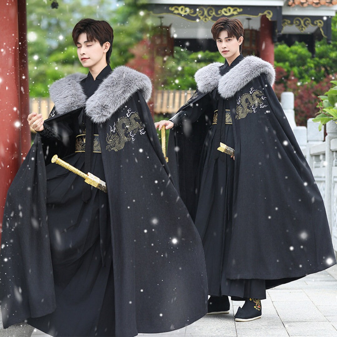 Winter New Imitation Fox Fur High-density Large Fur Collar Hanfu Plus ...