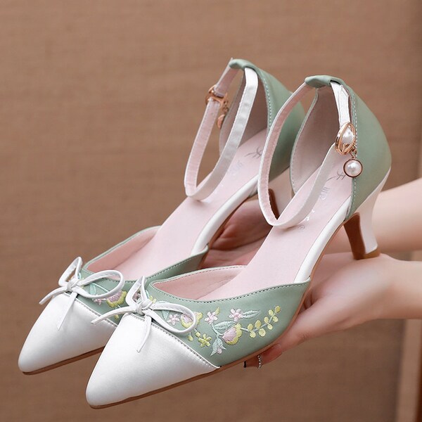 Embroidered Heels - Etsy