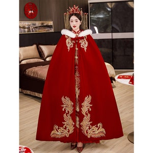 Chinese Xiuhe Dress Cloak Winter Female Chinese Style - Etsy