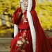 Red Cloak Hanfu Female Winter Ancient Xiuhe Cloak Long Warm and Wool ...