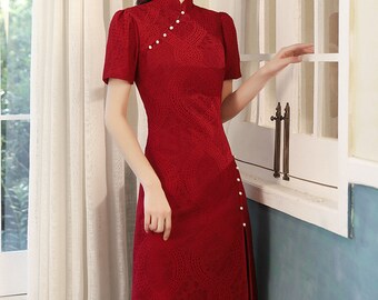 Mandarin Collar Dress - Etsy