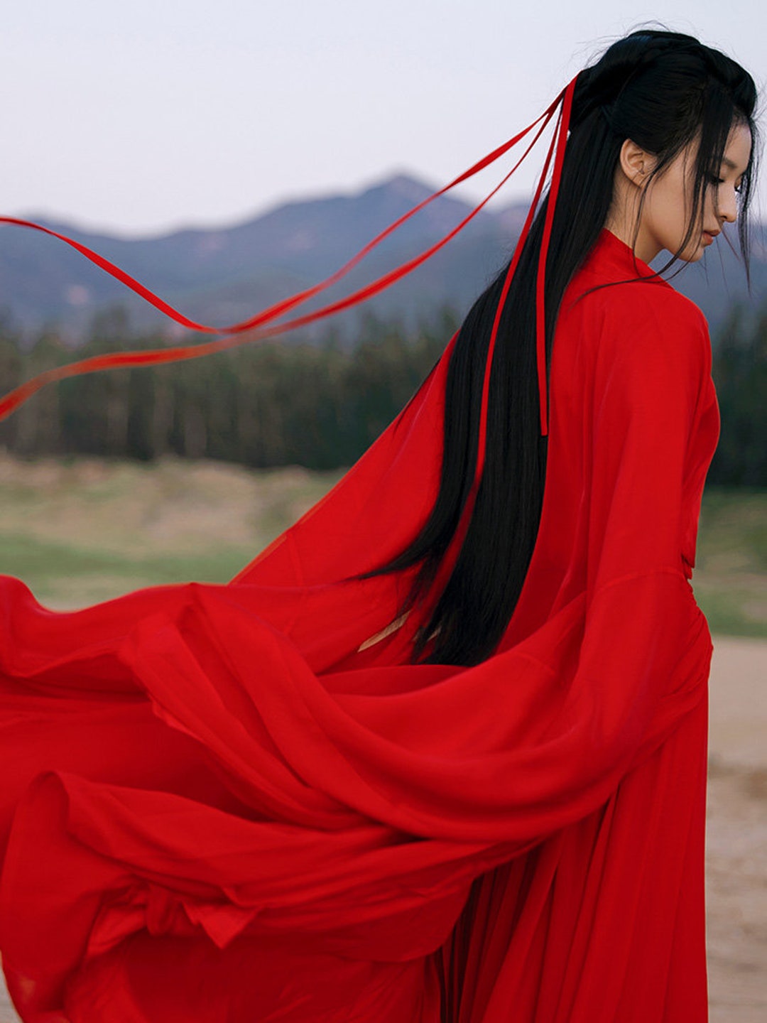 Bright Red Wide Sleeves Flowing Fairy Hanfu,wedding Hanfu,can Be Used ...