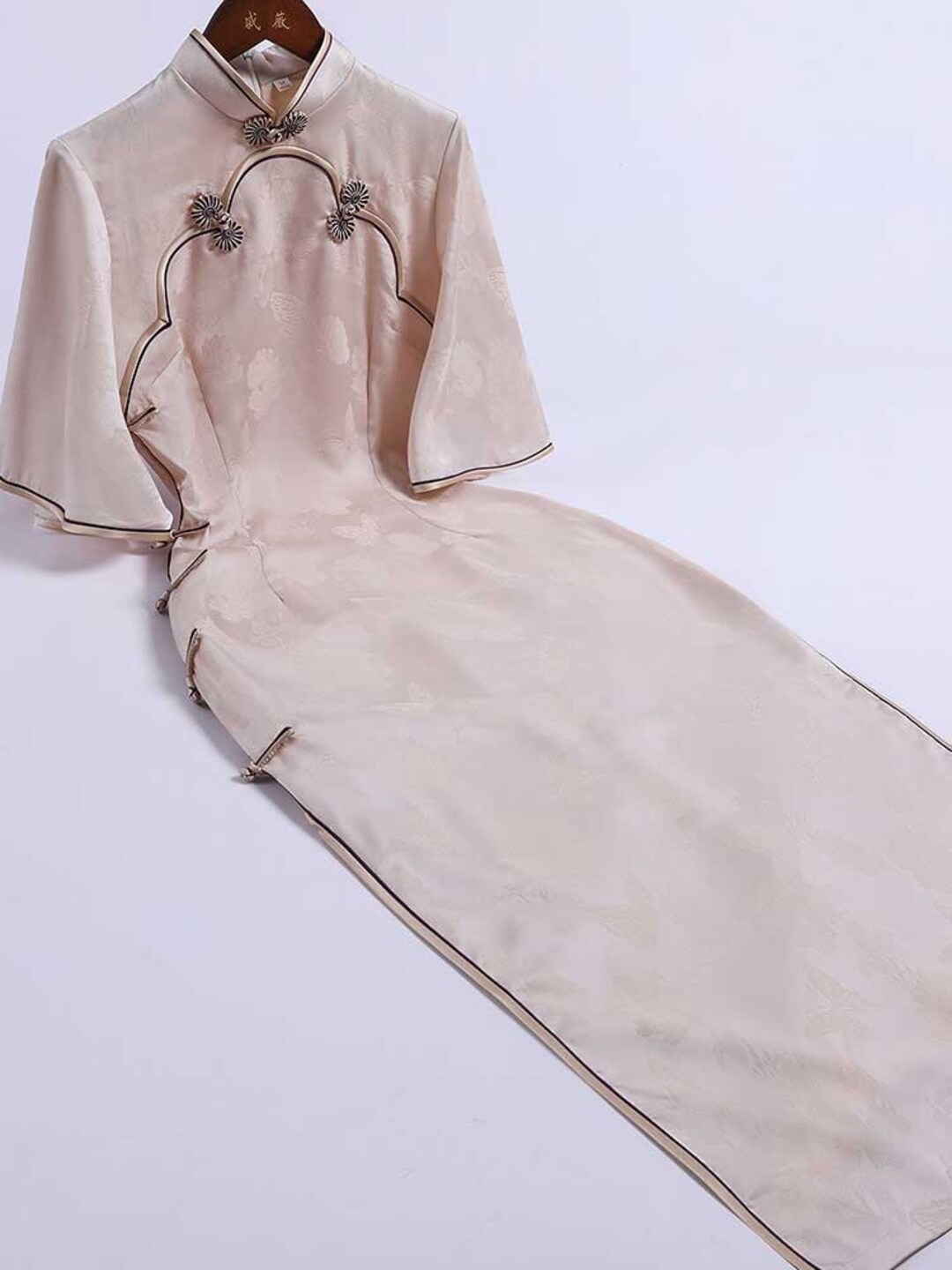 Plain Improved Cheongsam Woman Autumn Vintage Elegant Inverted - Etsy