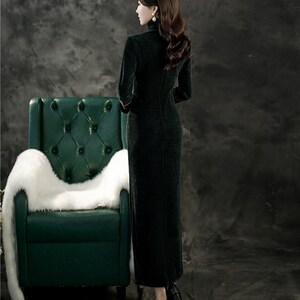 Chinese Old Shanghai Long Cheongsam,custom Qipao,autumn and Winter Add ...