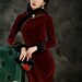 Chinese Old Shanghai Long Cheongsam,custom Qipao,autumn and Winter Add ...