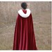 Chinese Red Long Canary and Velvet Cloak in Winter Bridal - Etsy