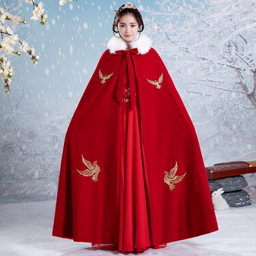 Hanfu Cape Female Autumn and Winter With Wool Thickened Ancient Style ...