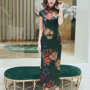 Old Shanghai Vintage Long Cheongsamcustom Qipaoprinted - Etsy