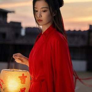 Bright Red Wide Sleeves Flowing Fairy Hanfu,wedding Hanfu,can Be Used ...