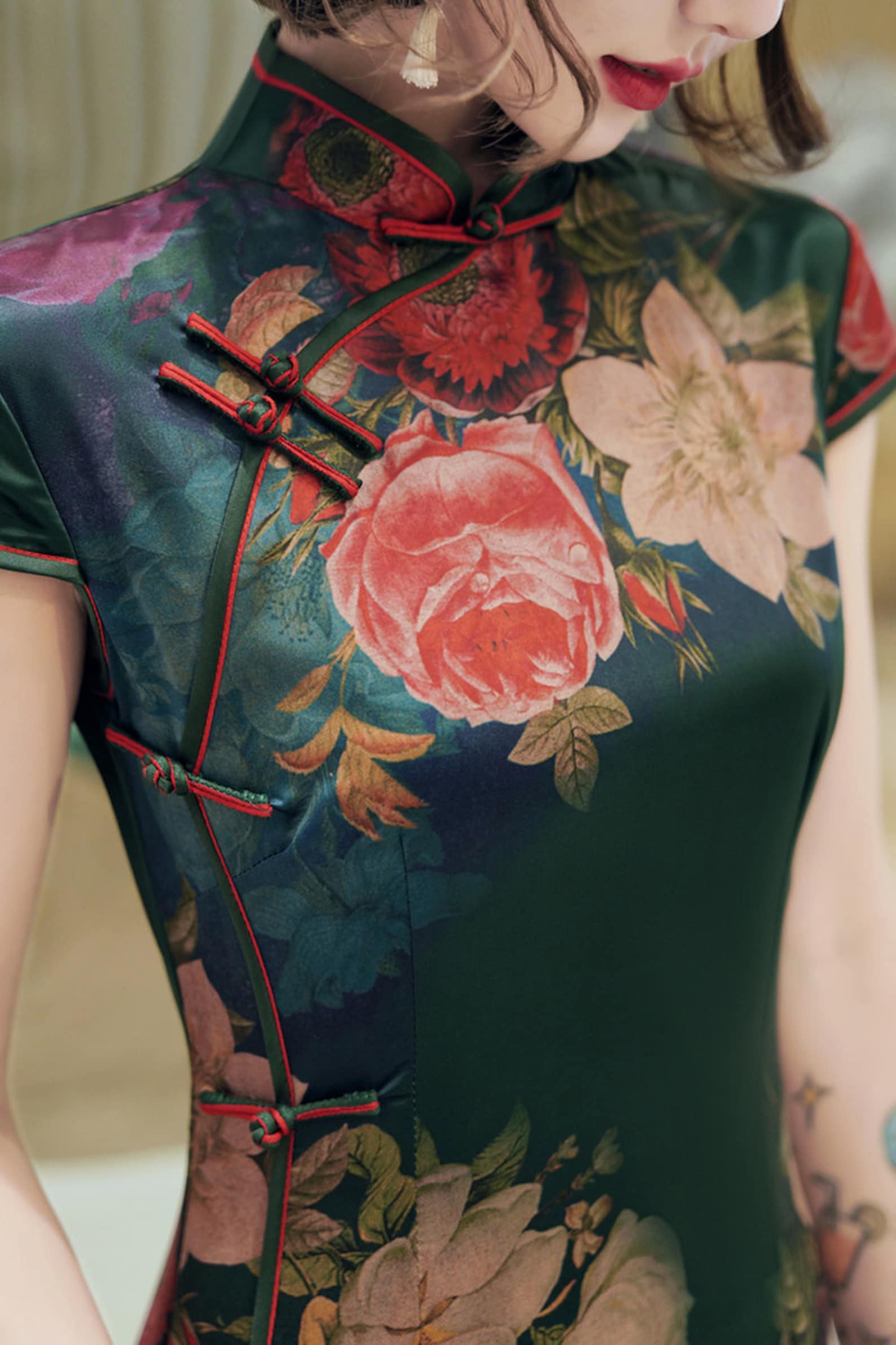 Old Shanghai Vintage Long Cheongsamcustom Qipaoprinted - Etsy