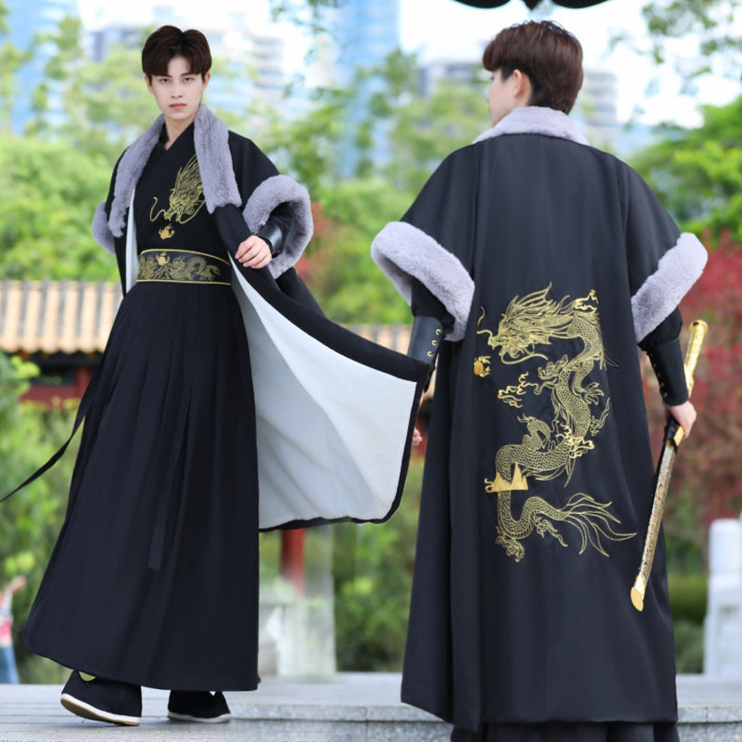 Hanfu Men's Coat and Fur Warm Chivalre Style Handsome - Etsy