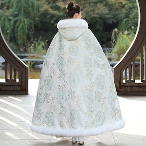Hanfu Ancient Cape Long Winter Coat With Wool Thickened Coat Chinese ...