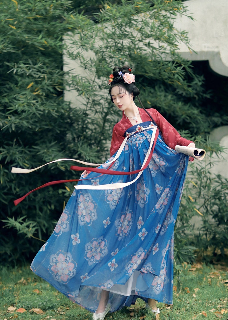 Chinese Classic Vintage Tang Dynasty Printed Chest-length - Etsy