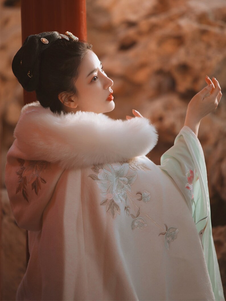 White Hanfu Cloak Cape Winter Outside Cape for Dress/wedding - Etsy UK